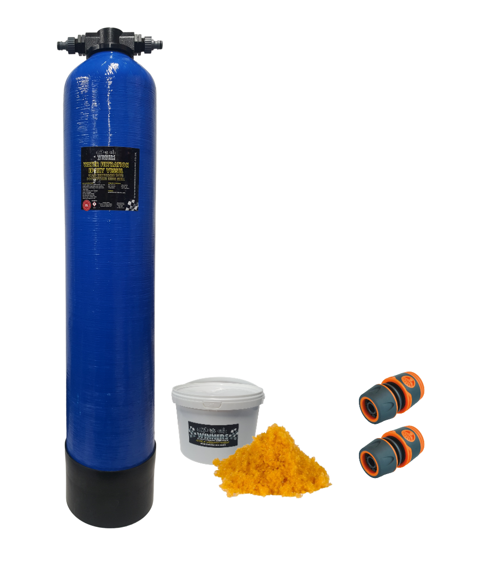 DI Water Filter Pressure Vessel and Resin Kit - 24 Litre Ready To Conn