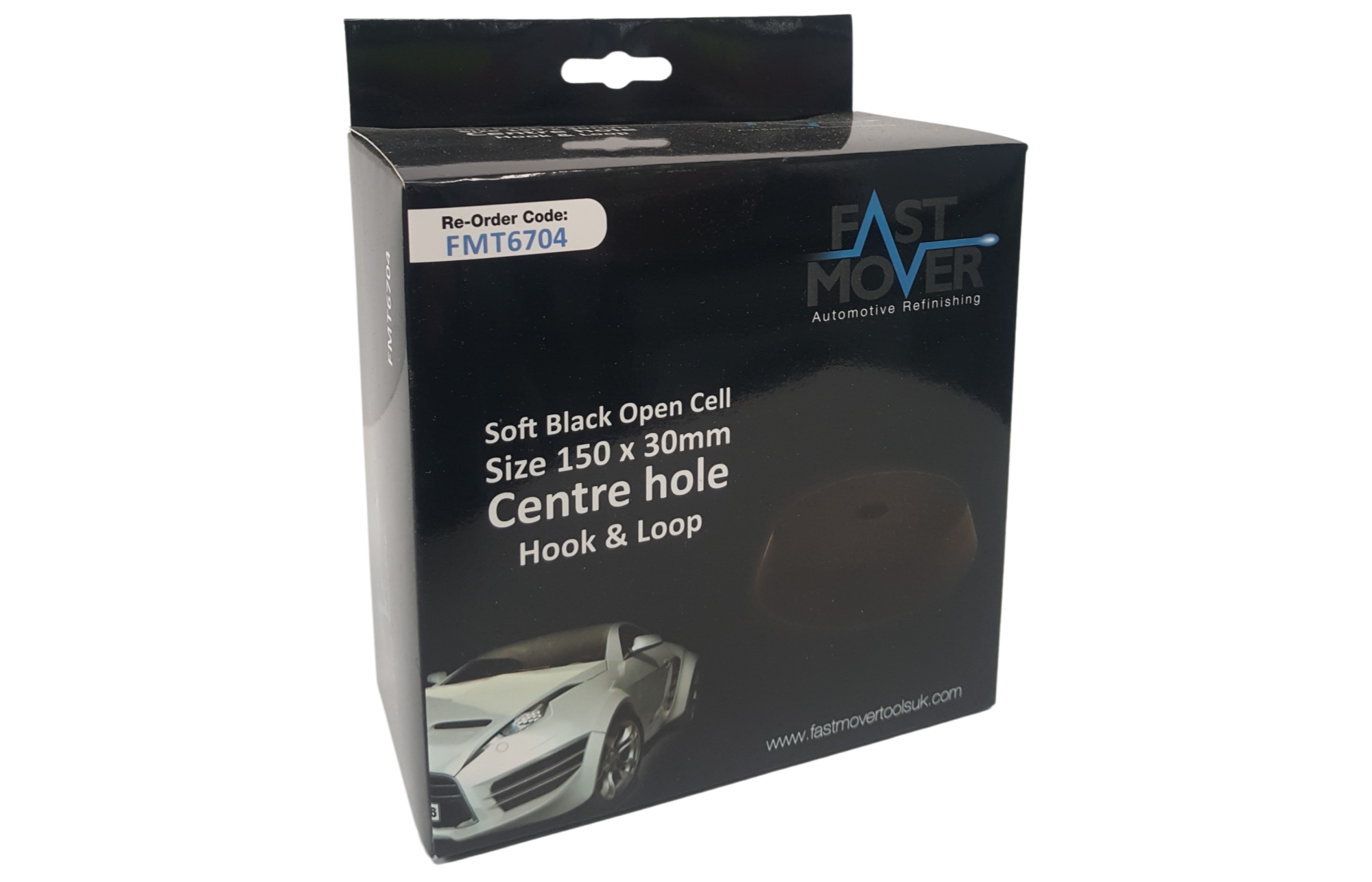 Fast Mover Soft Black Open Cell Compounding Pad 150 x 30mm FMT6704